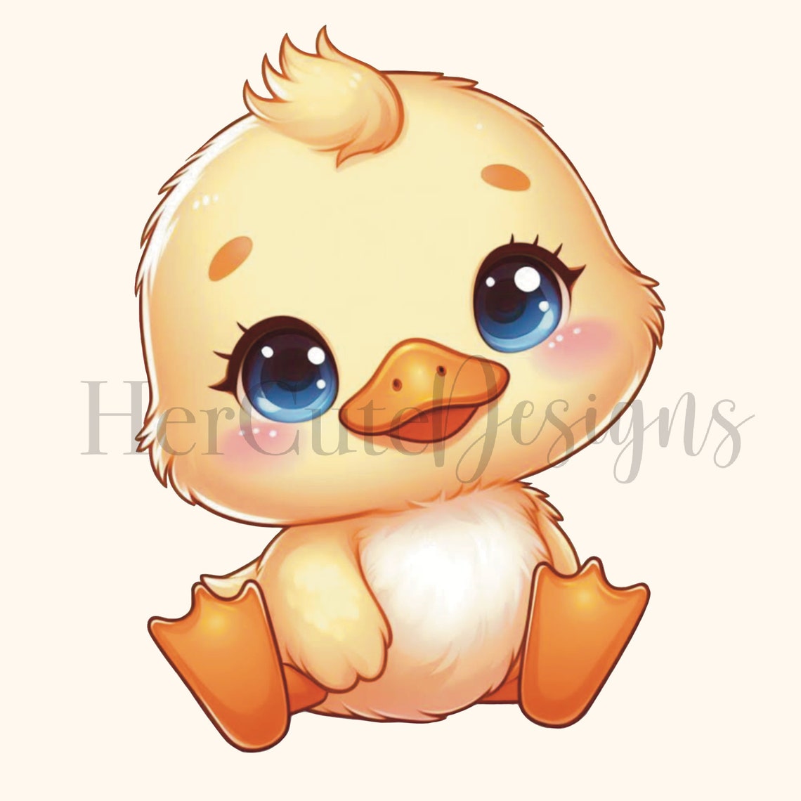 Cute Baby Duckling PNG | Duck | Animals | Digital Image | Adorable ...