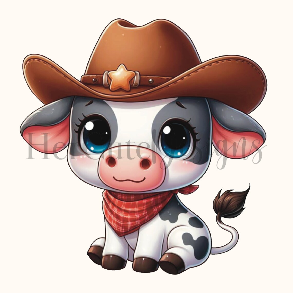 Cute Cowboy Cow PNG |farm| Cowboy Hat |western| Country Boy | Country ...