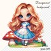 Cute Alice PNG |baby Alice | Mushroom |flower| Digital Image ...