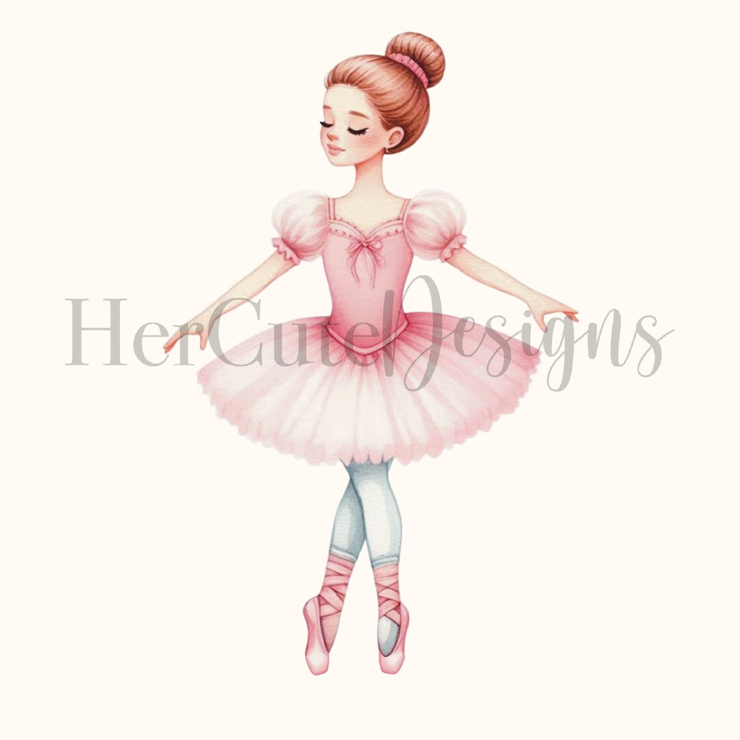 Cute Ballerina in Pink Tutu PNG | Girly | Pink Dress | Ballet| Wall Art ...