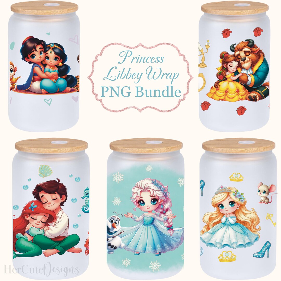Cute Princess Libbey Wrap PNG Bundle | Jasmine | Classic Princess ...