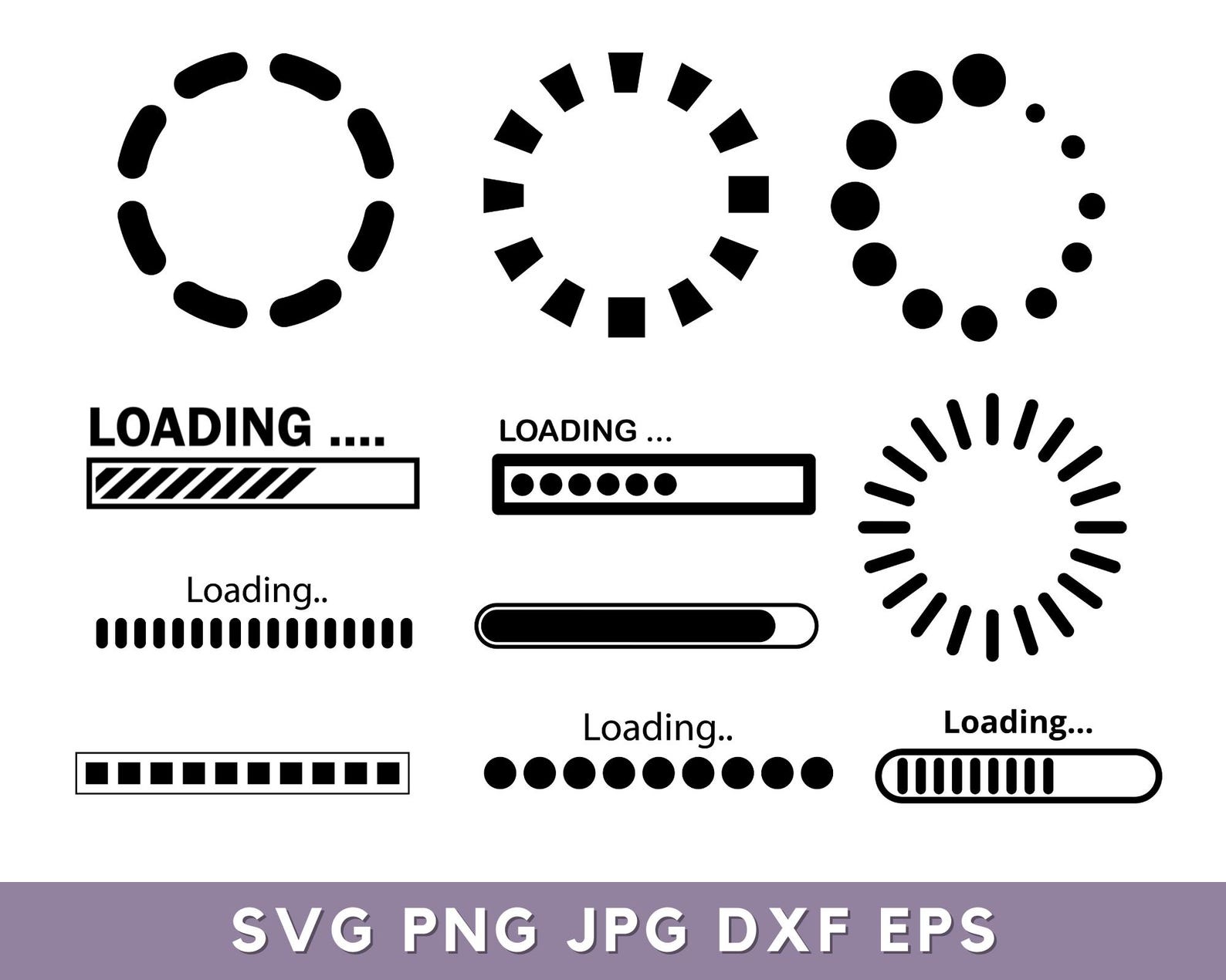 Loading Bar Svg Bundle, Loading Svg, Loading Please Wait Svg, Loading ...