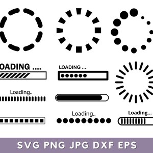 Loading Bar Svg Bundle, Loading Svg, Loading Please Wait Svg, Loading ...