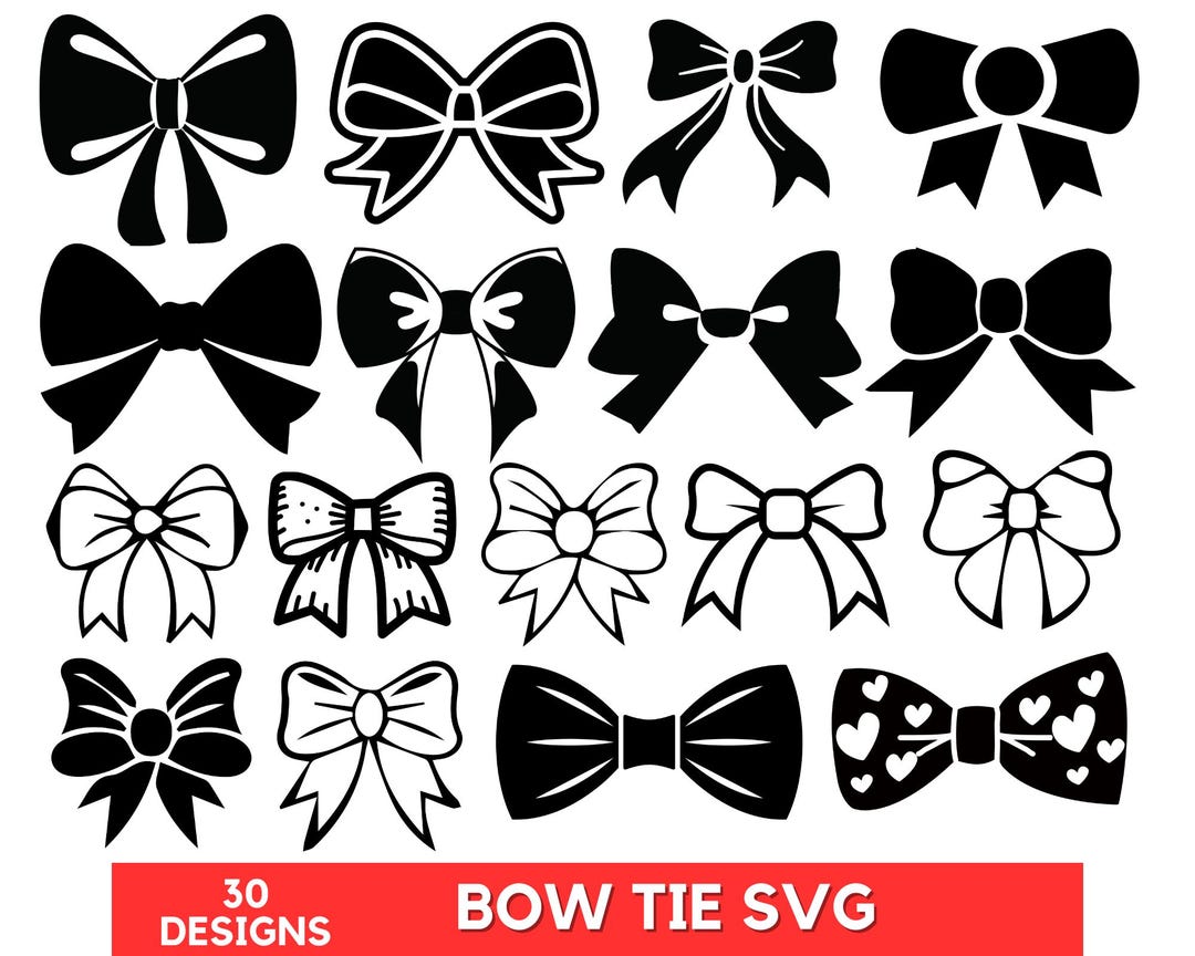 30+ Bow Tie Svg Png Bundle, Bow Tie Clipart, Bow Cut Files, Svg Files ...