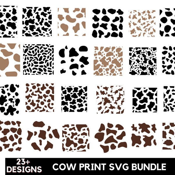 Cow Digital Paper, Cow Seamless Pattern, Cow Print Svg, Cow Svg, Cow ...