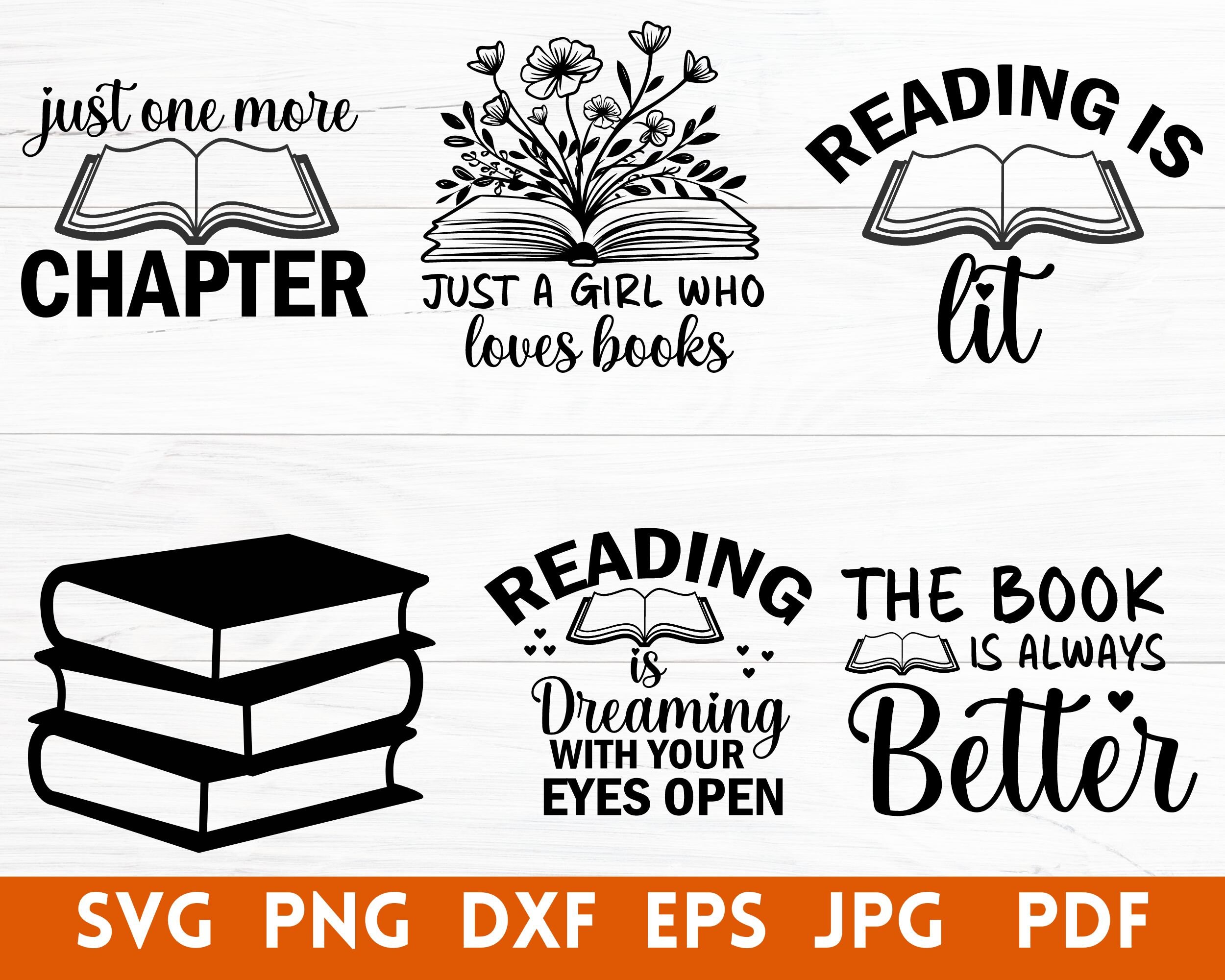 30 Reading Svg Bundle, Book Lover Svg, Book Quotes Svg, Reading Svg ...