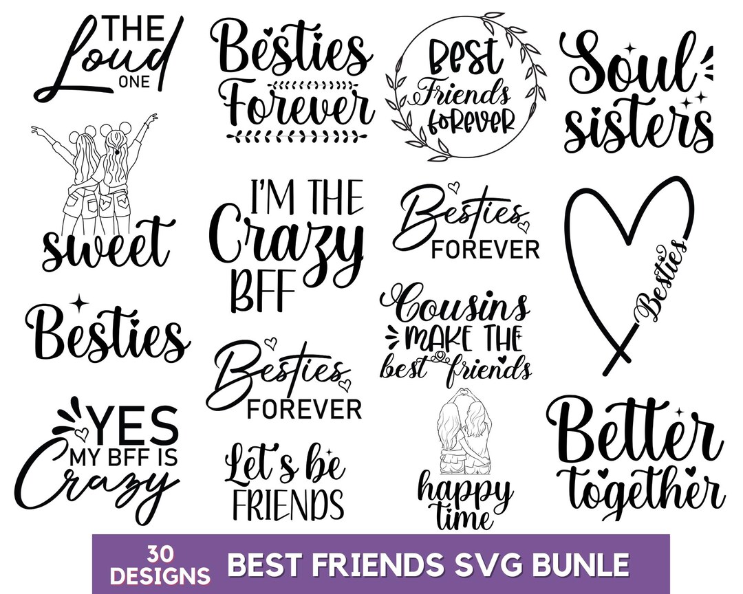 Best Friends Svg Bundle, Friendship Svg, Best Friends Svg, Svg Files ...