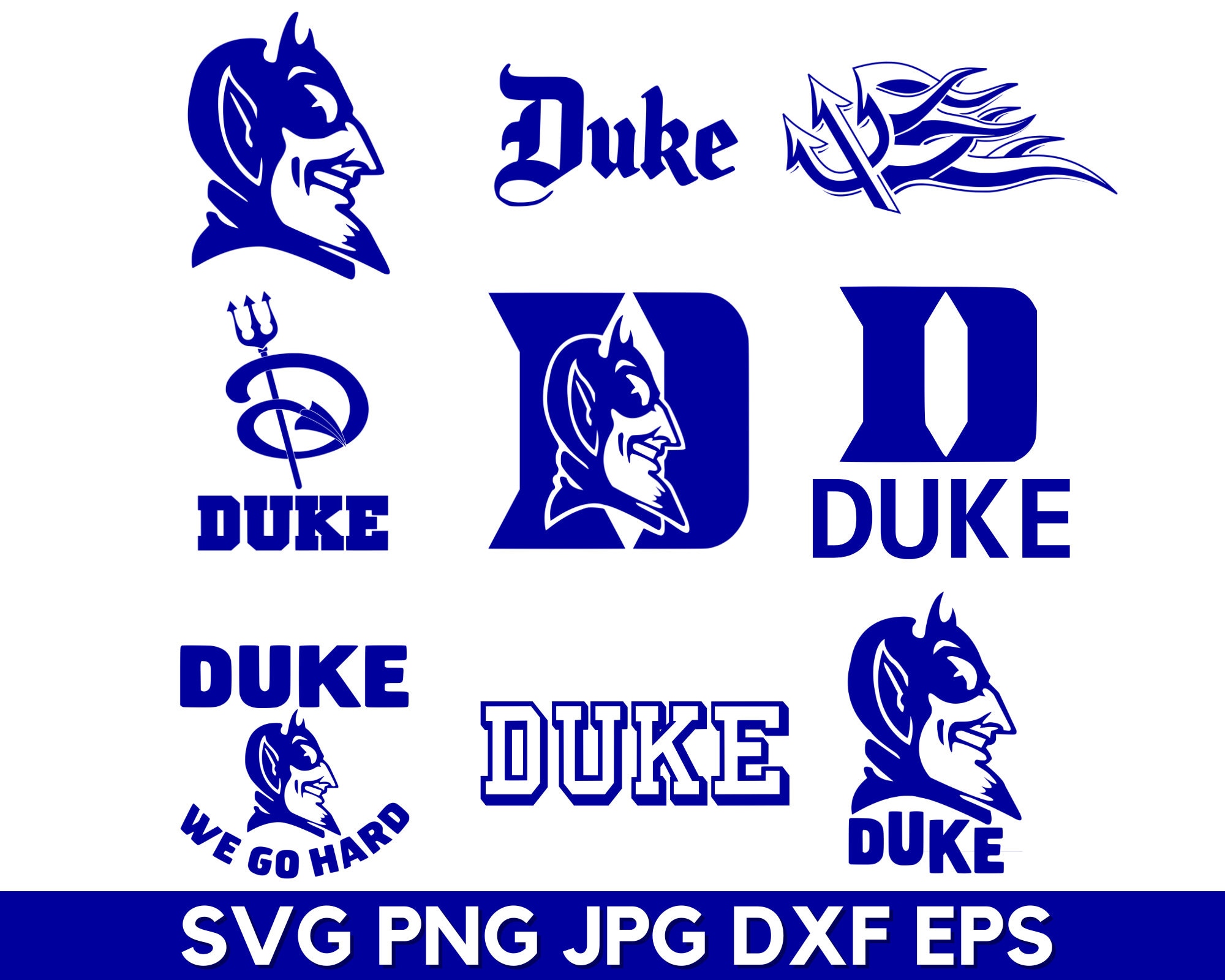 15 Duke Blue Devils Svg Bundle, Duke Devils Png, Instant Download, Svg ...
