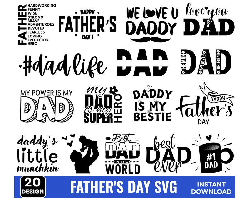 Father’s Day Svg Bundle, Dad Svg, Father Svg, Best Dad Ever Svg ...