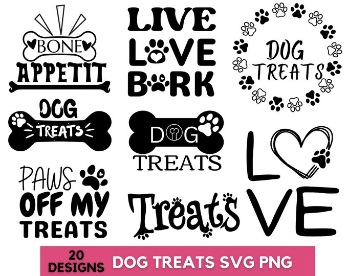 Dog Treat Bundle Svg, Dog Svg Bundle, Dog Treat Png Bundle, Dog Treat ...