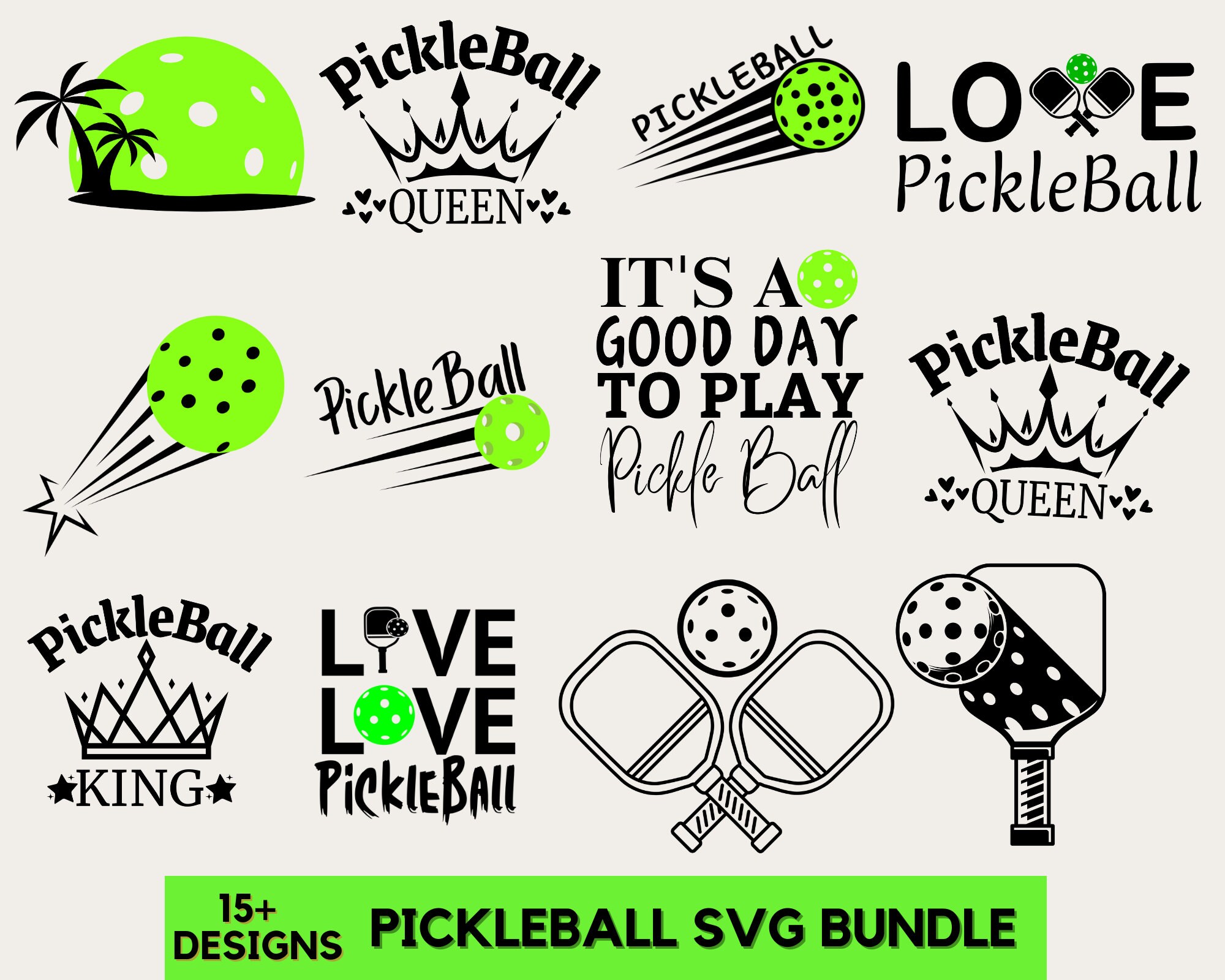 Pickleball Svg Bundle, Pickleball Png, Pickleball Clipart, Pickleball ...