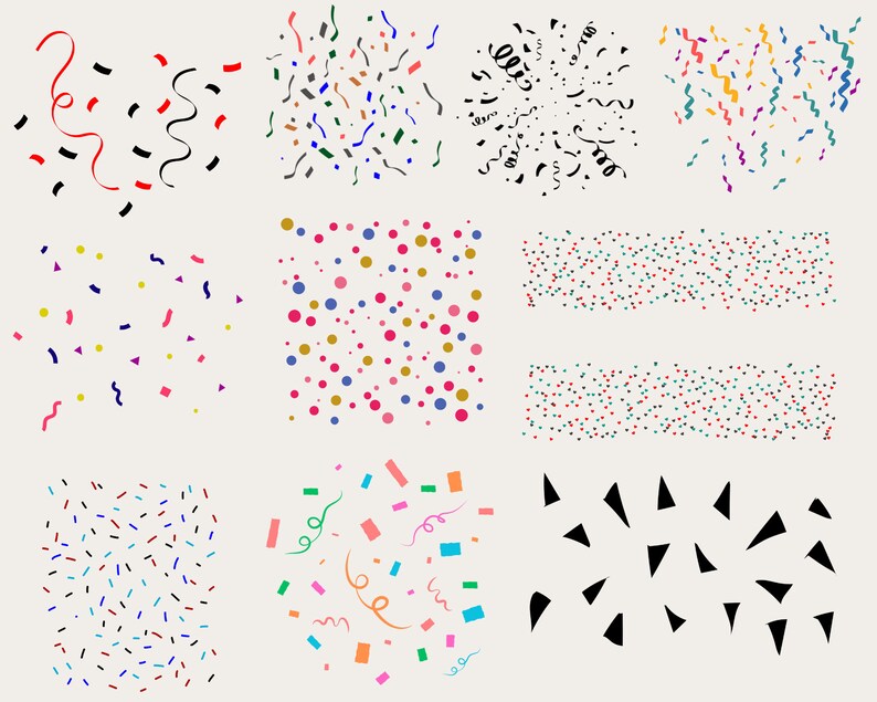 30 Designs Confetti Svg Bundle, Birthday Svg, Confetti Png, Confetti ...
