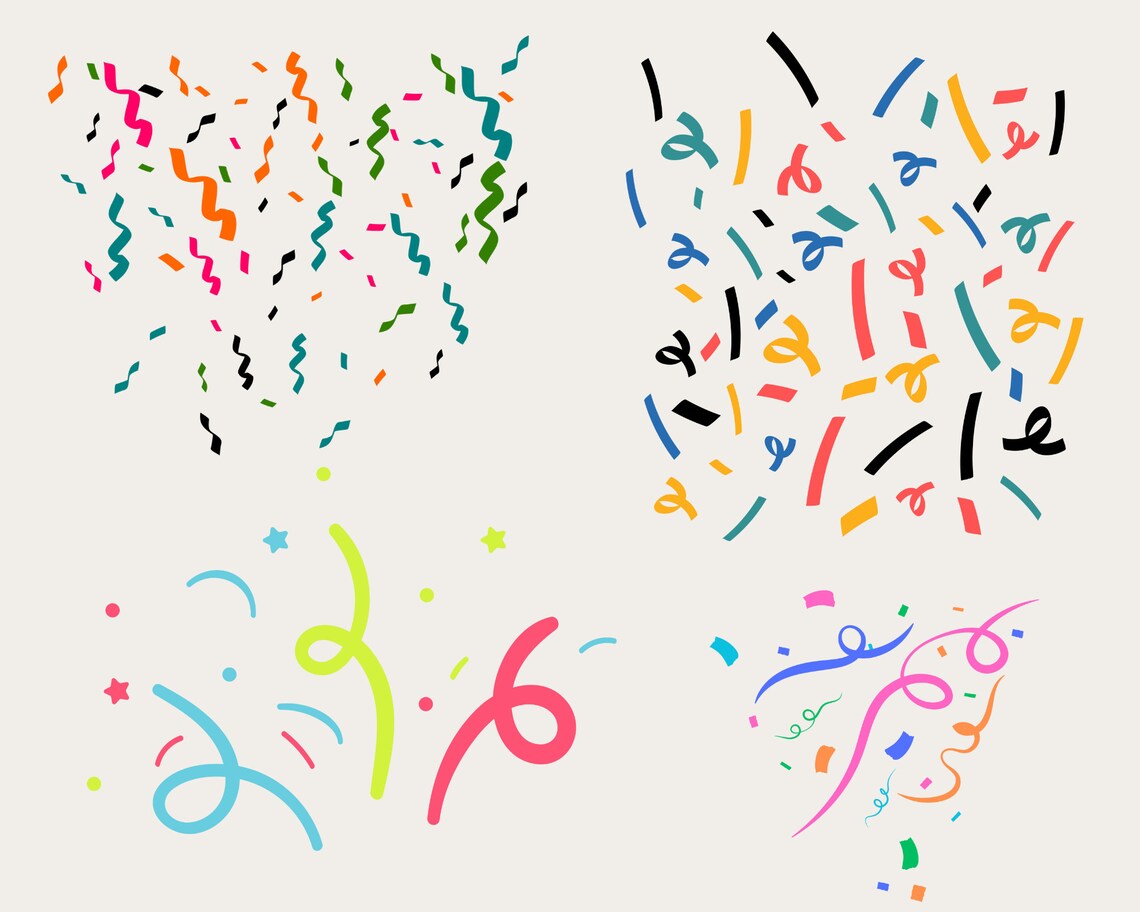 30 Designs Confetti Svg Bundle, Birthday Svg, Confetti Png, Confetti ...