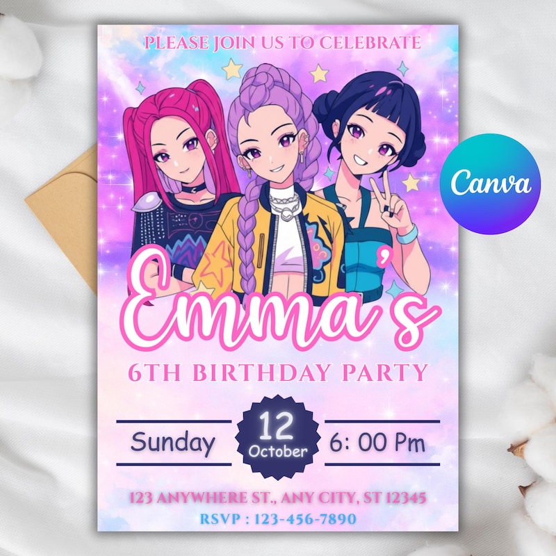Kpop Invitation Birthday - Etsy
