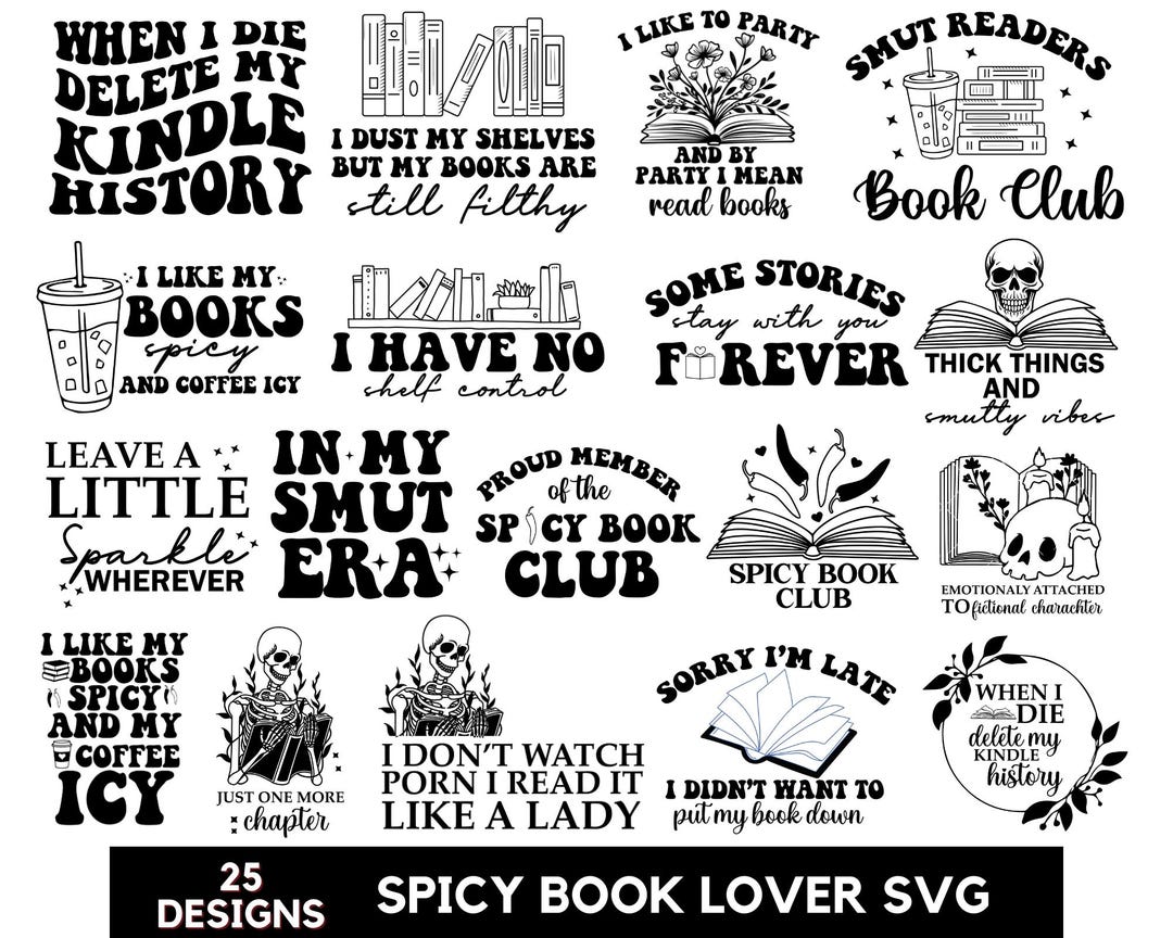 25+ Spicy Book Lover Svg Bundle, Books Svg, Books Png, Reading Svg ...