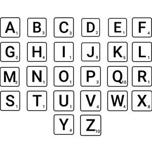 26+ Scrabble Svg Png Bundle,scrabble Tiles Cut Files, Scrabble Tiles ...