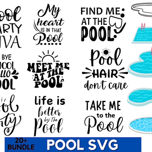 Pool Svg - Etsy
