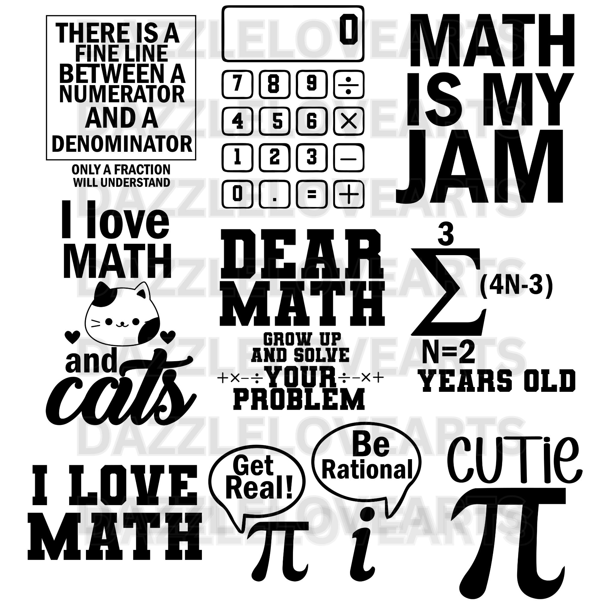 Math Teacher SVG Bundle, Funny Math Designs (instant Download) - Etsy