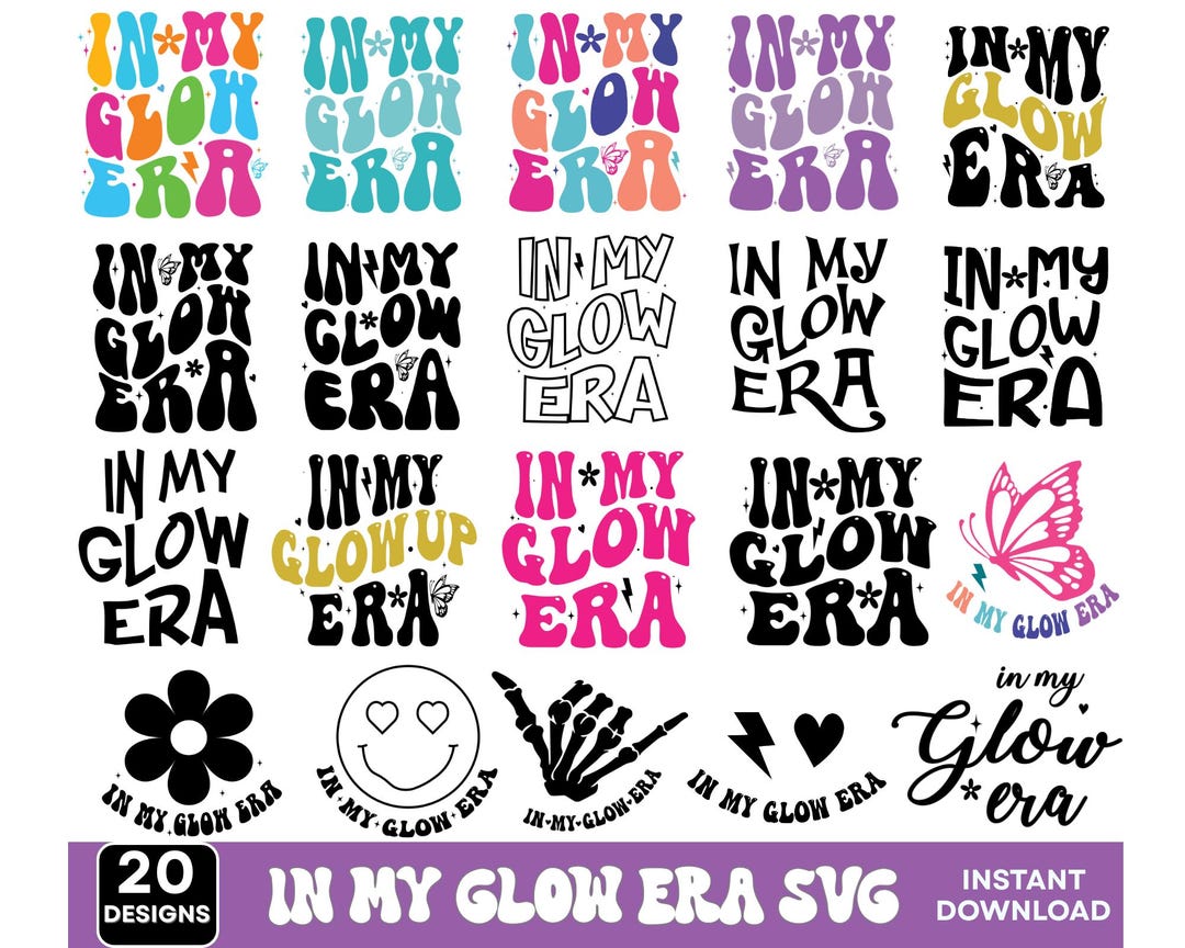20+ in My Glow Era Svg Png Bundle Designs, Glowing Era Svg, Glow Party ...