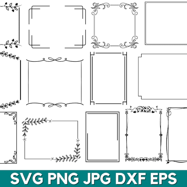 Rectangle Frame Svg - Etsy