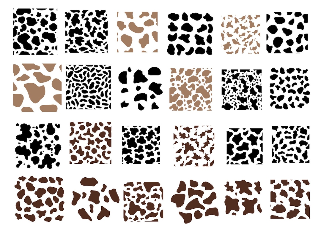 23+ Cow Print Svg Png Bundle, Animal Print Svg, Cow Print Pattern, Cow ...