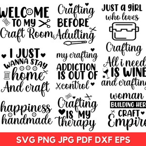 Crafting Svg Bundle, Crafts Svg, Crafting Shirt Svg, Crafting Quotes ...