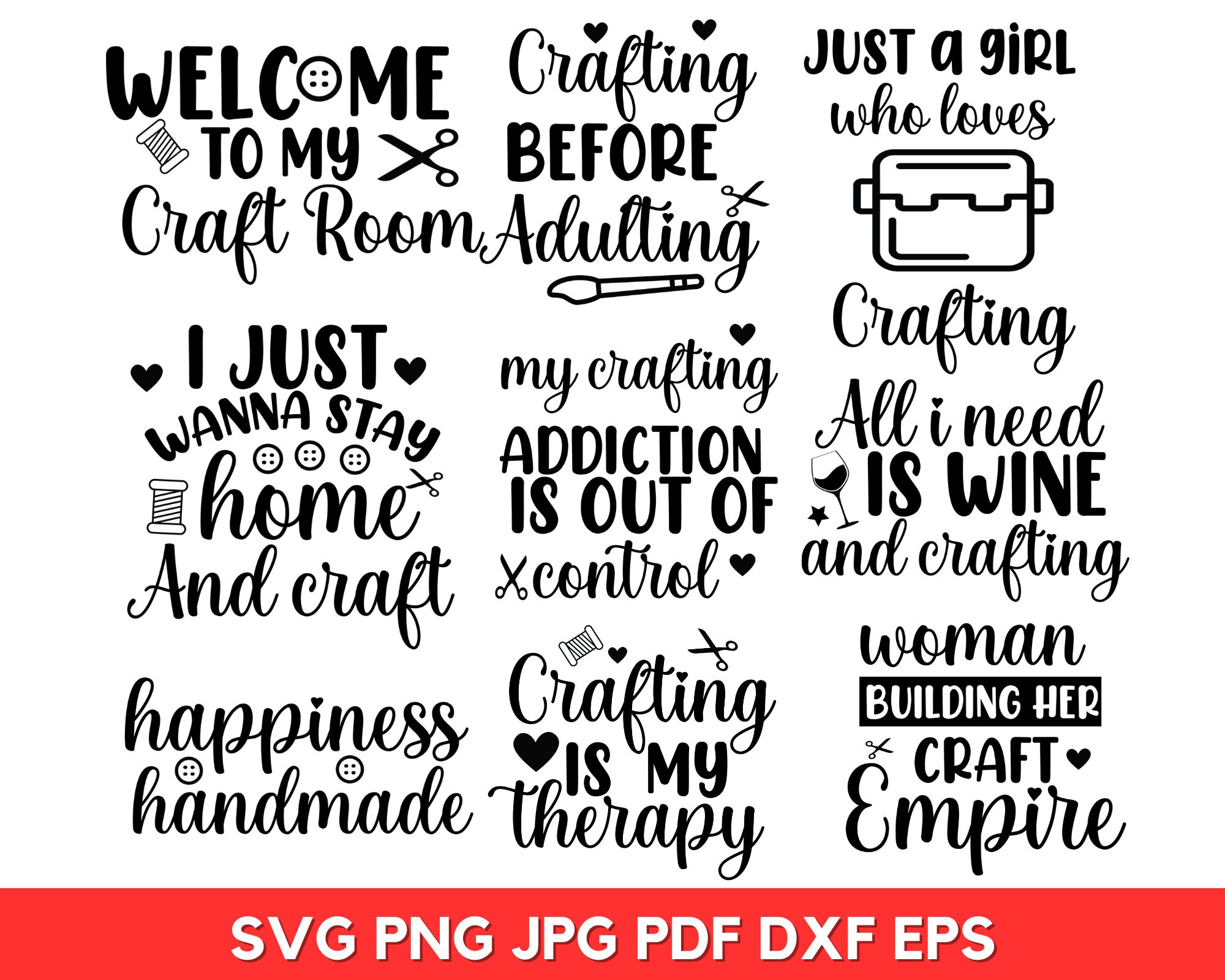 Crafting Svg Bundle, Crafts Svg, Crafting Shirt Svg, Crafting Quotes ...