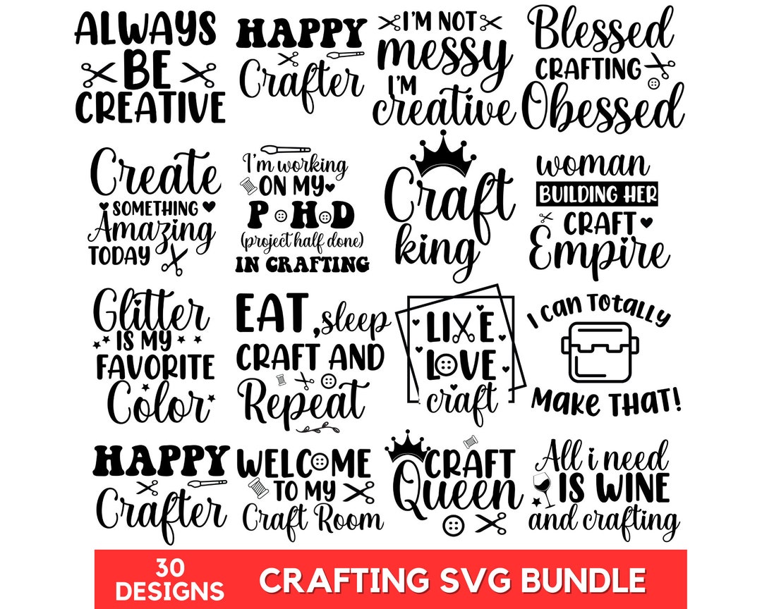 Crafting Svg Bundle, Crafts Svg, Crafting Shirt Svg, Crafting Quotes ...