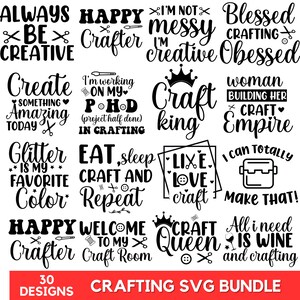 Crafting Svg Bundle, Crafts Svg, Crafting Shirt Svg, Crafting Quotes ...
