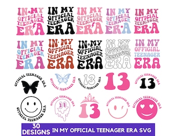 In My Official Teenager Era Svg Png Bundle, Teenager Svg, Teenager Era ...