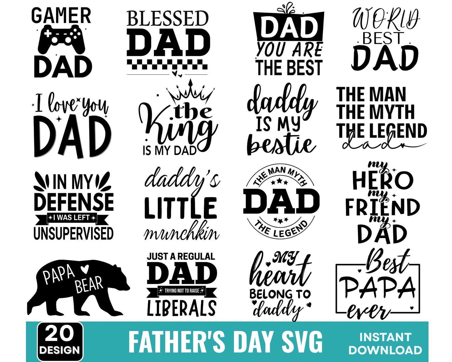 Father’s Day Svg Bundle, Dad Svg, Father Svg, Best Dad Ever Svg ...