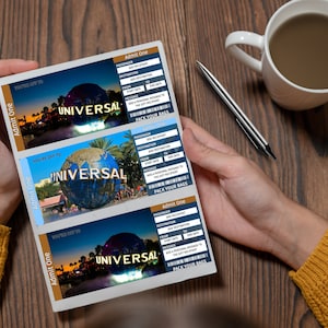 Universal Studios Trip Ticket: Surprise Boarding Pass (canva Editable ...