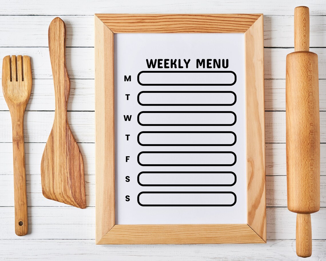 15 Weekly Menu Svg Png Files Bundle, Menu Svg, Meal Planning Svg ...