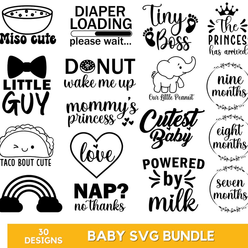 Baby Svg Bundle - Etsy