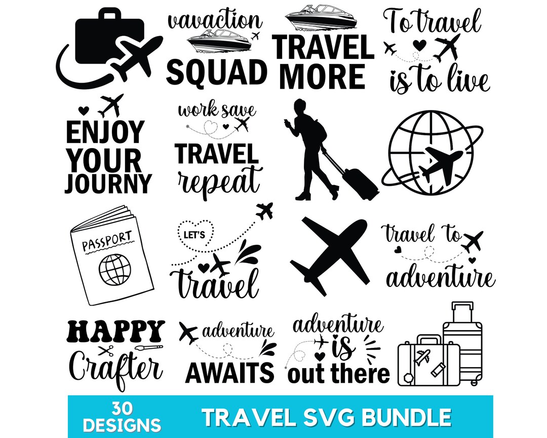Travel Svg Bundle, Adventure Svg Bundle, Funny Travel Svg, Traveling ...