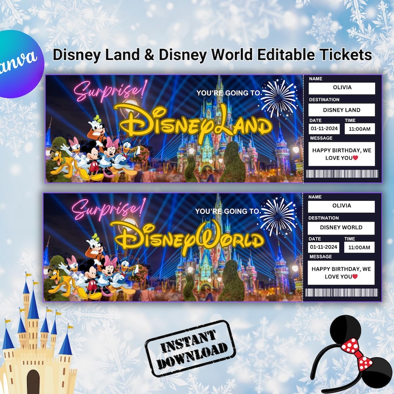 Disneyland Ticket - Etsy