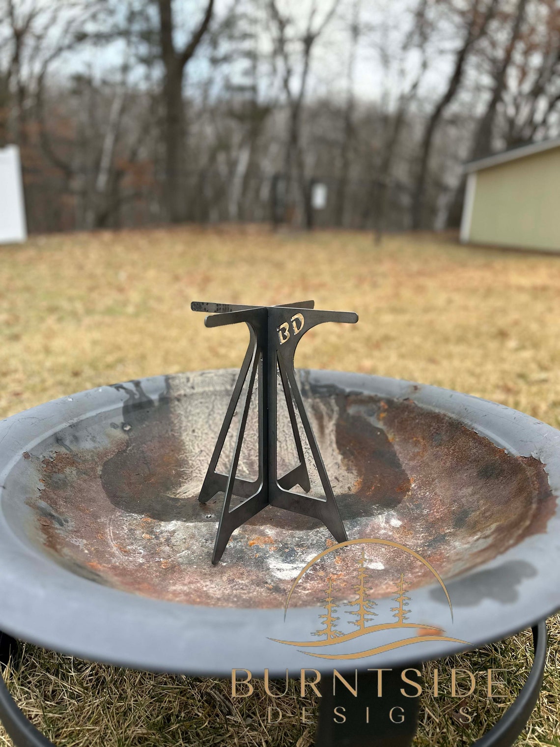 Pyramid Fire Grate - Vertical Standing Fire Pit Grate for Bonfires - Etsy