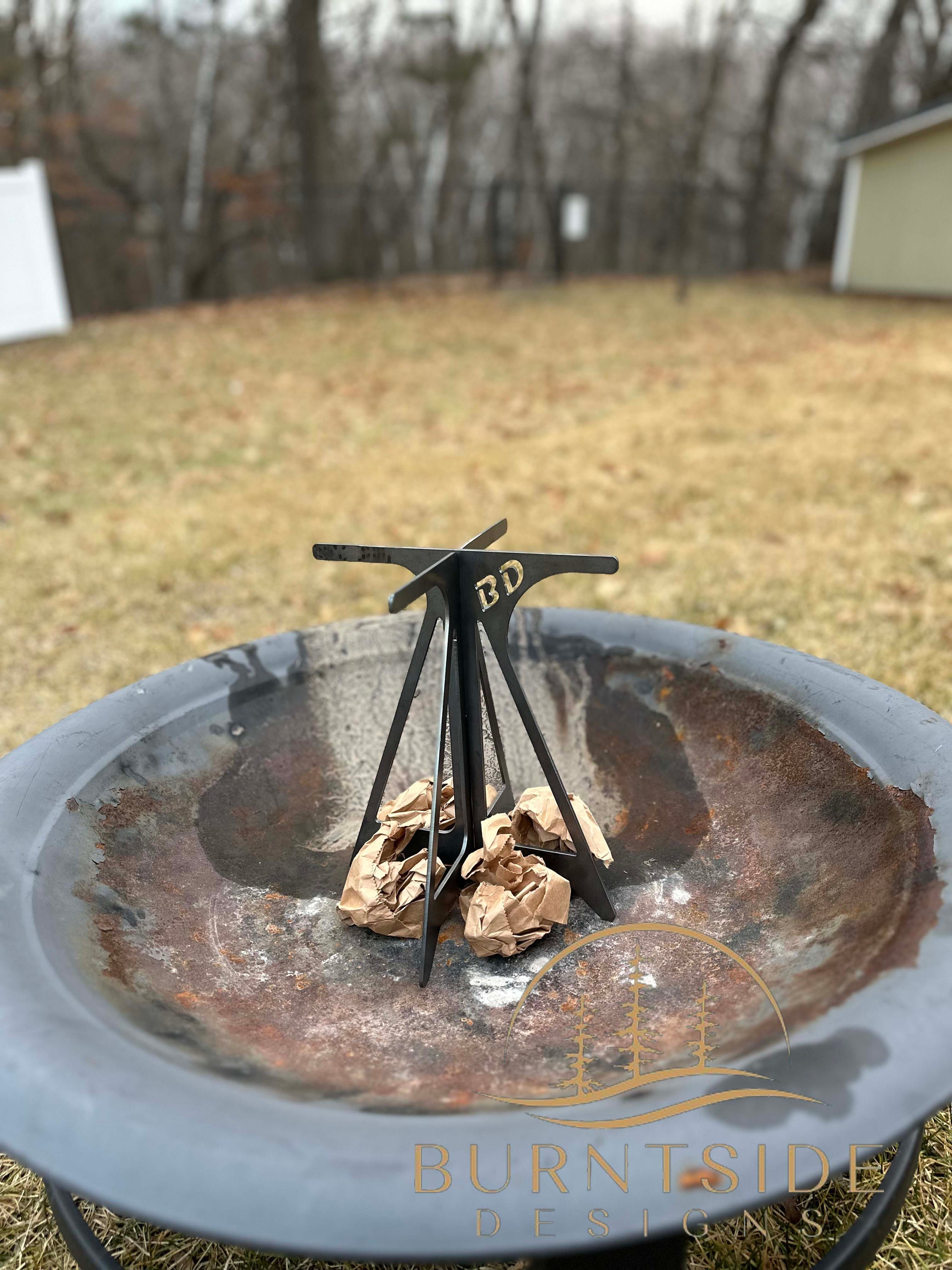 Pyramid Fire Grate - Vertical Standing Fire Pit Grate for Bonfires - Etsy