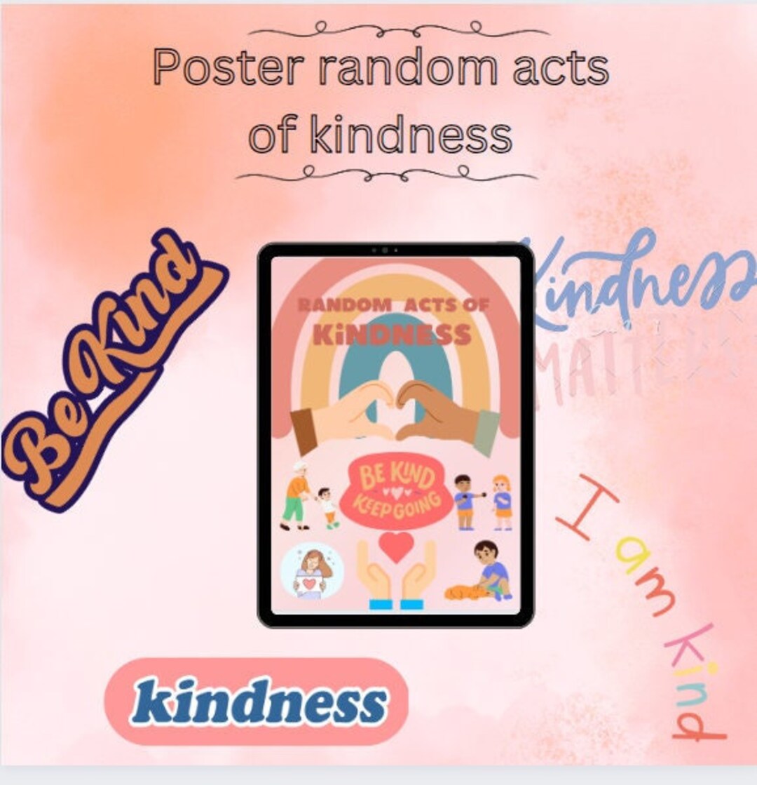 Random Acts of Kindness Poster Template - Etsy