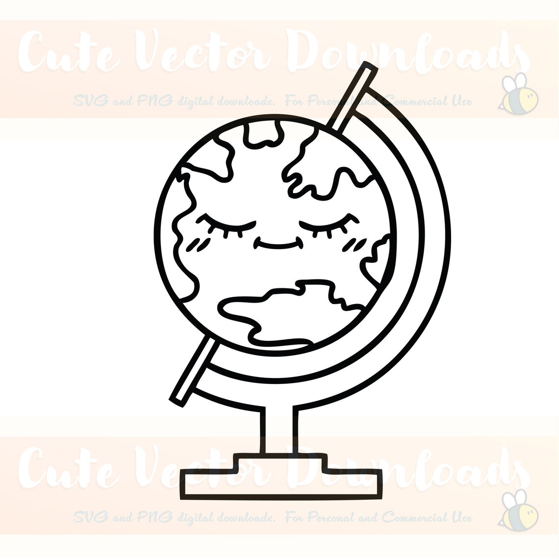 Cute School Geography Earth Globe Visual Aid Vector Download in Colour ...