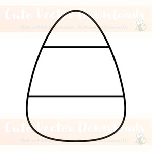 Halloween Candy Corn Vector Download in Colour and Black Line. PNG and ...