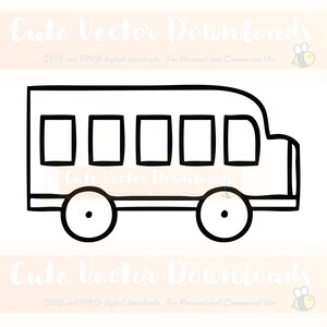School Bus Visual Aid Vector Download in Colour and Black Line. PNG and ...