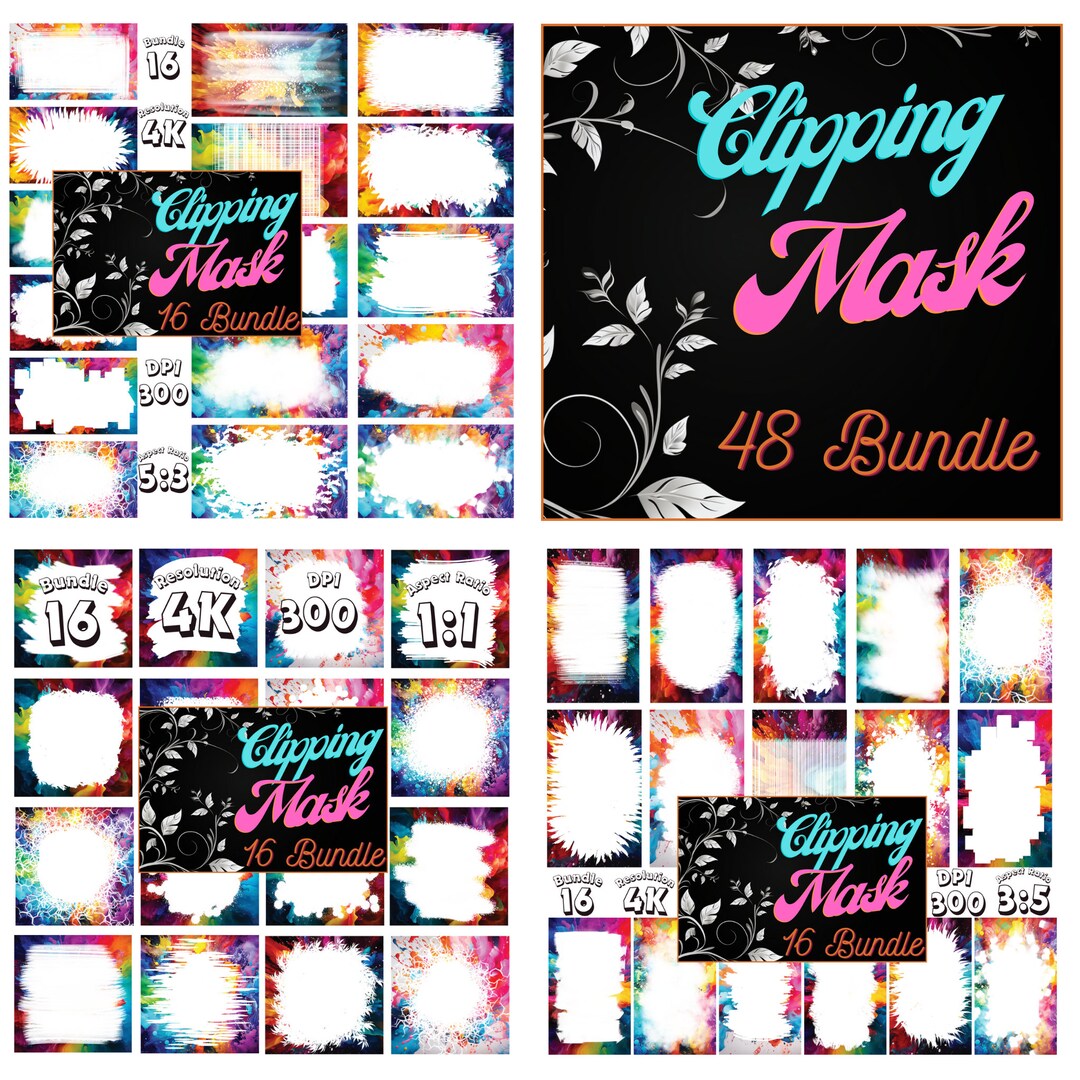 48 PSD Clipping Masks 48 in 1 PNG Bundle Clipping Masks Bundle PNG ...