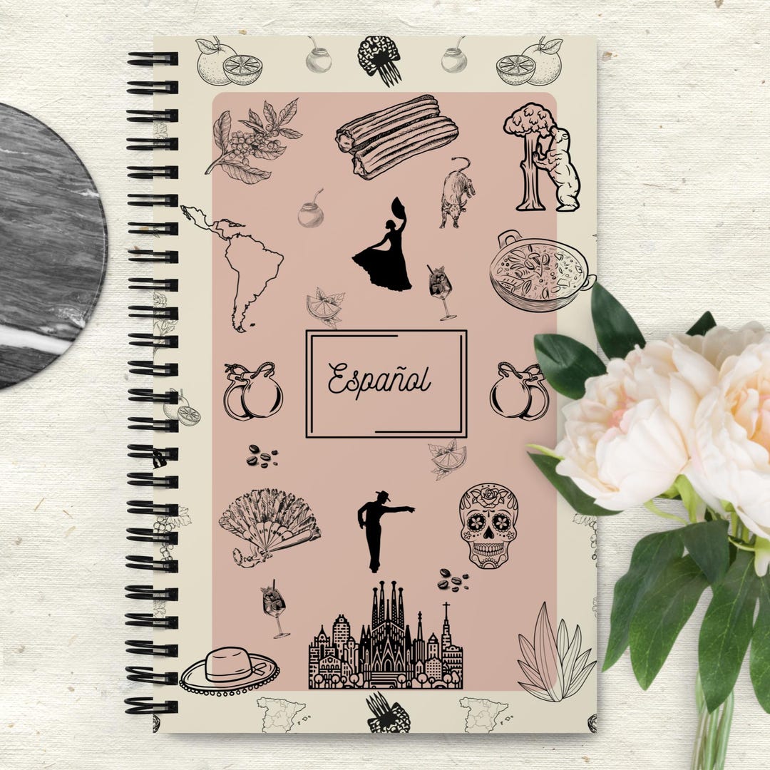 School Subject, Spanish Notebook / School Subject Notes / Notebook ...