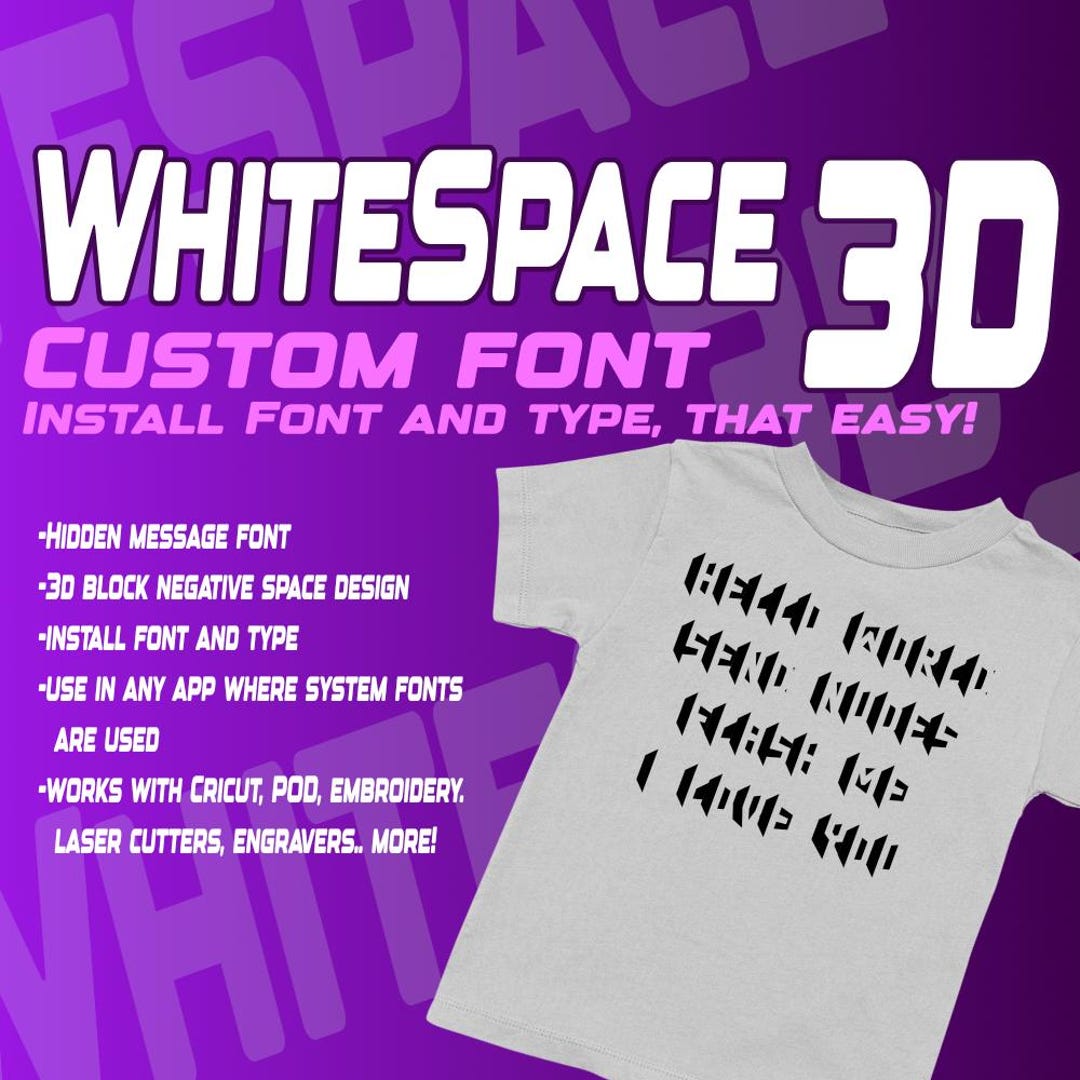 Custom Font Uses Whitespace3d. Hidden Message Font, Custom, Create ...