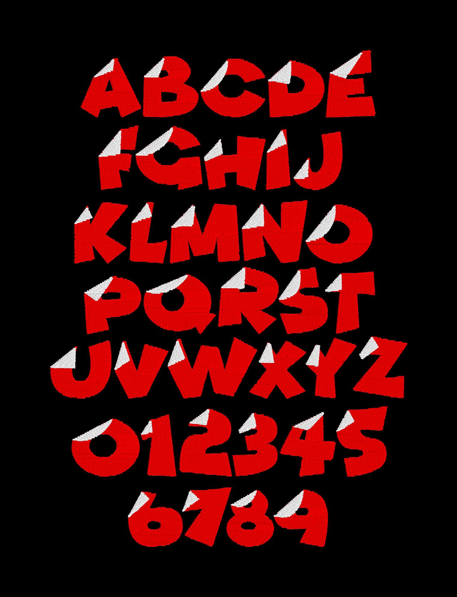 Sticker Font: Two-color BX Font for Embrilliance - Etsy
