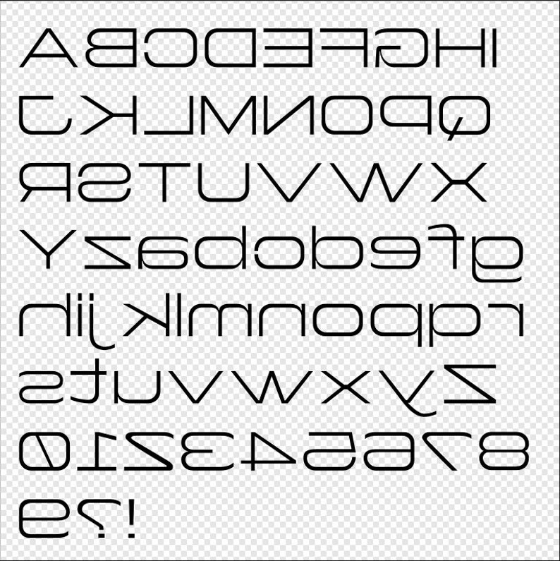 Mirror Image Font: Type Backwards, Cricut Ready - Etsy