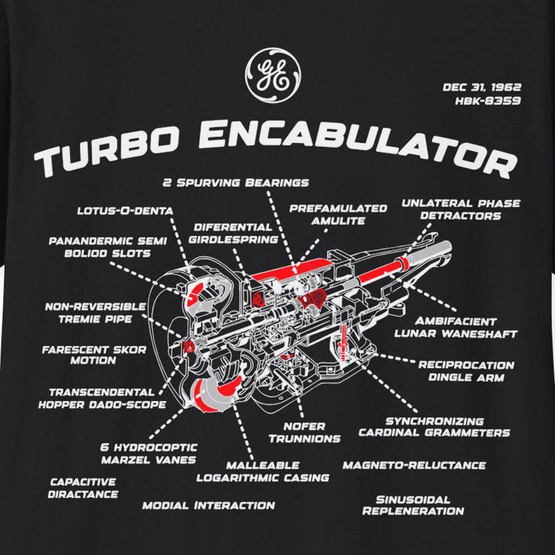 Turbo Encabulator T-shirt: Funny Science Geek Tee - Etsy