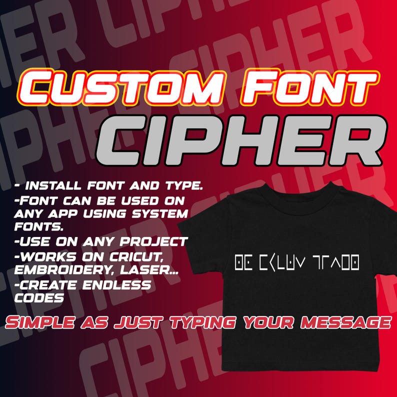 Custom Font CIPHER Code, Secret Code, Encode Text - Etsy Canada