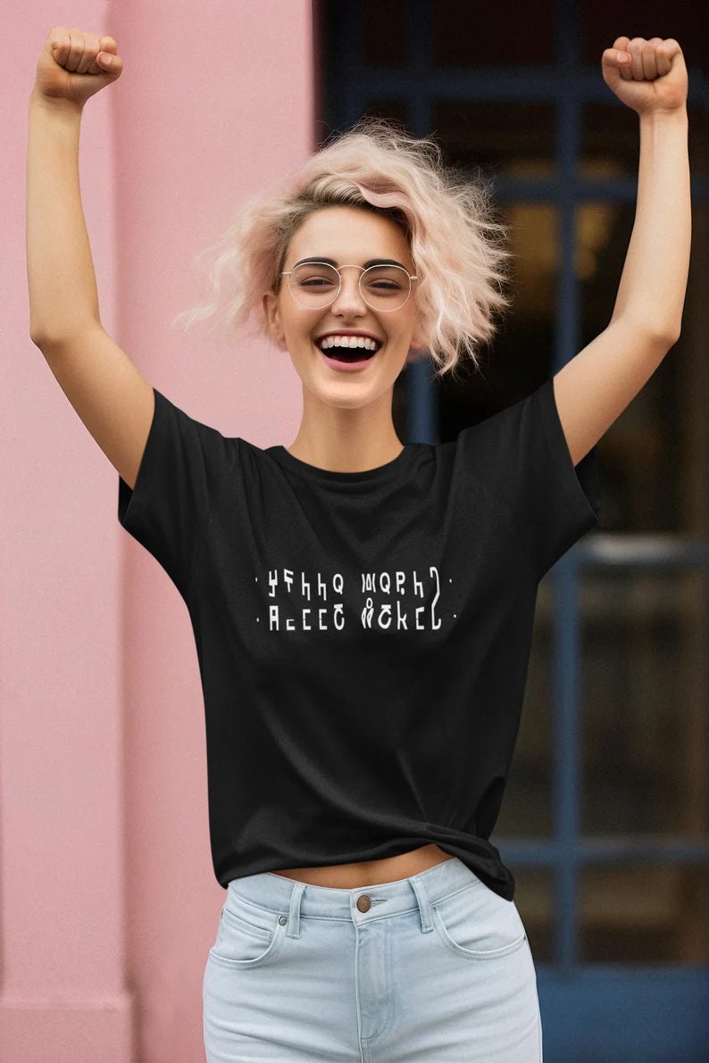 Custom FONT to Create Hidden Message Fold-up Shirt, ANY MESSAGE! - Etsy
